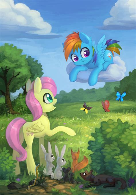 2012180 Safe Artist Asimos Artist Maytee Fluttershy Rainbow Dash