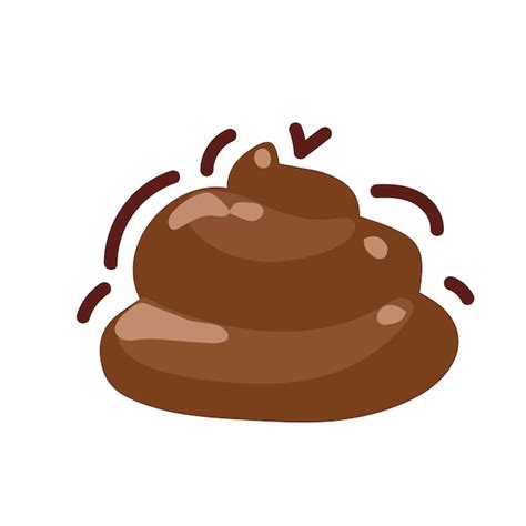 Cocô emoticon emoji cara de cocô ilustração vetorial Vetor Premium
