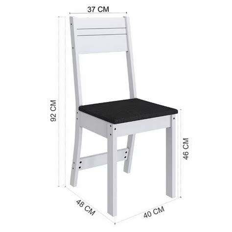 Conjunto Mesa Cadeiras Caribe Branco Preto Indekes INDEKES