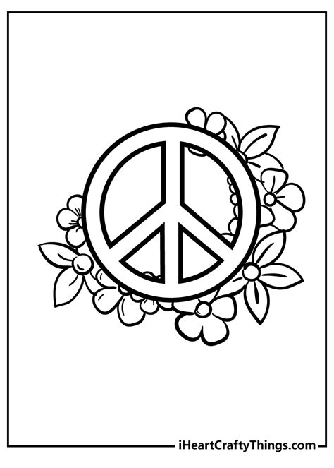 Printable Peace Coloring Page Updated 2023 Coloring Nation