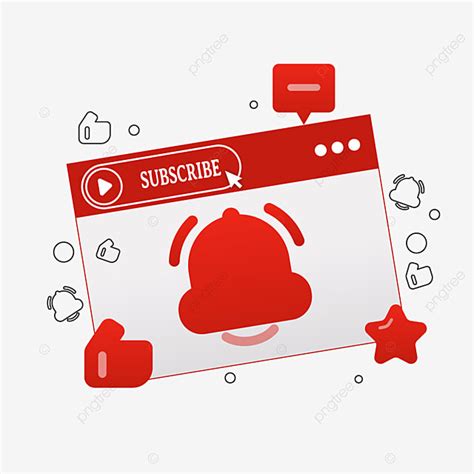 Youtube Subscribe Button Vector Design Images Hand Painted Youtube