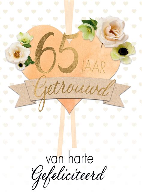 Huwelijkskaart Jaar Getrouwd Hart Bloemen Hallmark