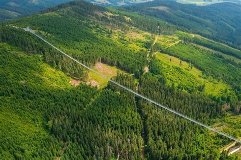 Premium Photo Top View Of A Sky Bridge 721 In Dolni Morava In Czech