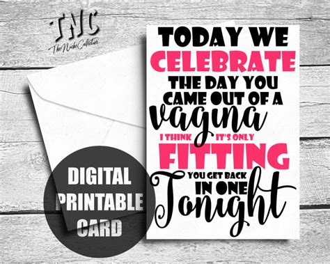 Naughty Birthday Card Printable Funny Birthday Card Boyfriend