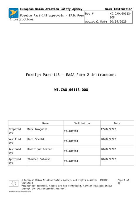 DOCX WI Foreign Part 145 Approvals EASA Form 2 Web