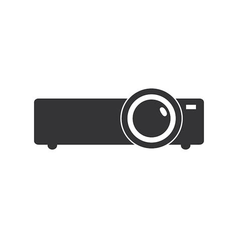 Ilustración vectorial del icono del proyector de películas diseño