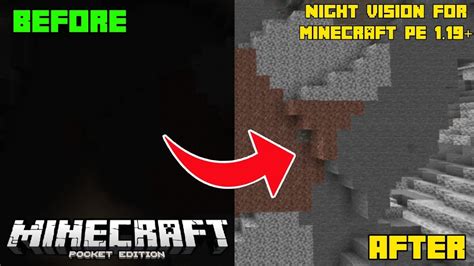 Night Vision Texture Pack For Minecraft PE 1 19 Minecraft Addons 1