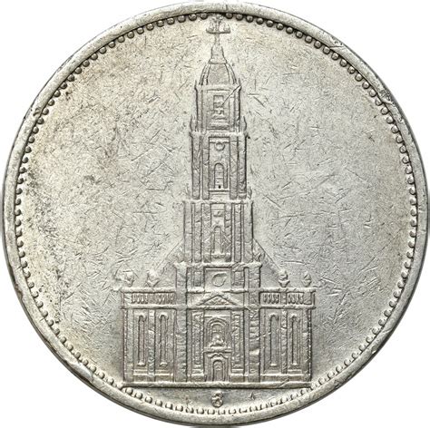 Niemcy III Rzesza 5 marek 1934 G Kościół archiwum niemczyk pl