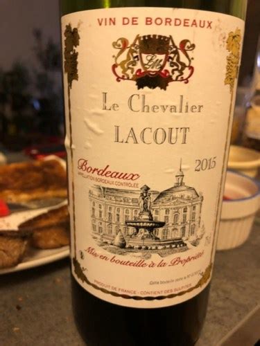 Vignobles Lalande Moreau Le Chevalier Lacout Bordeaux Vivino Brasil