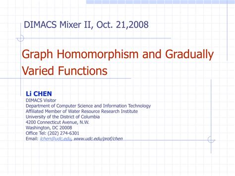 ppt graph homomorphism and gradually varied functions powerpoint presentation id 9419064