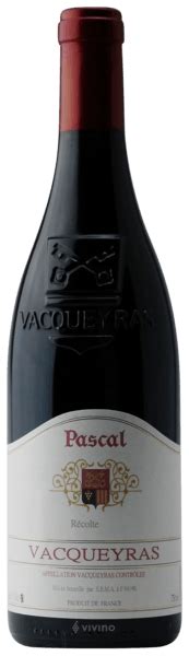 Pascal Vacqueyras Vivino US