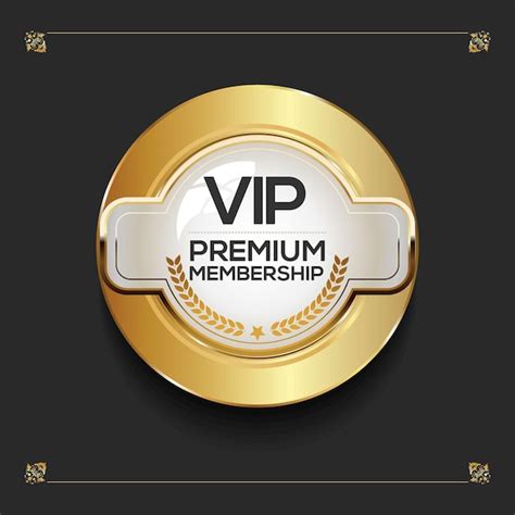 Premium Vector Vip Premium Membership Golden Badge On Black Background
