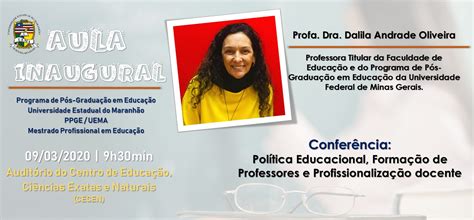 PPGE Programação Aula Inaugural Turma 2020
