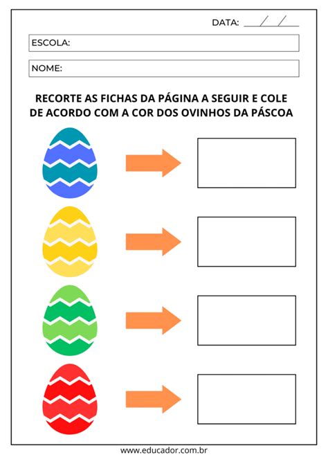 Atividades de Páscoa para educação infantil Educador