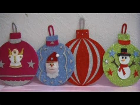 Esferas Navide As Foami Y Carton Reciclar Youtube