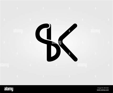 Initial Sk Letter Logo Design Vector Template Monogram Lettermark Sk