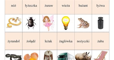BLOG EDUKACYJNY DLA DZIECI DOMINO ORTOGRAFICZNE WYRAZY Z Ż