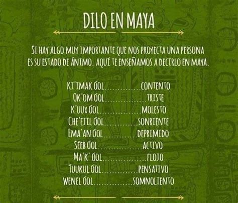 Pin De Fer Fern Ndez En Xareni El Origen Palabras En Maya