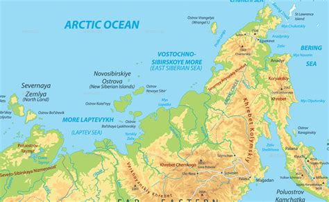 Physical Map Of Russia And The Republics United States Map