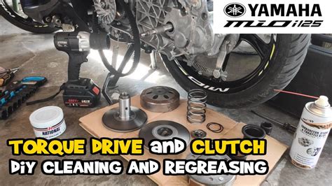 Yamaha Mio I Torque Drive And Clutch Lining Maintenance Clean And