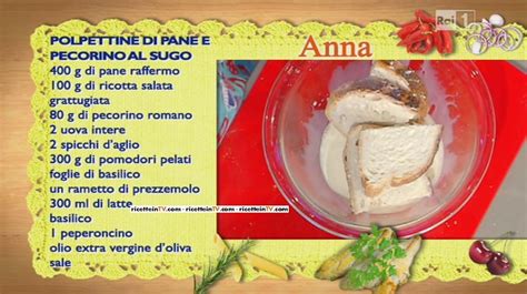 La Prova Del Cuoco Ricetta Polpettine Di Pane E Pecorino Al Sugo