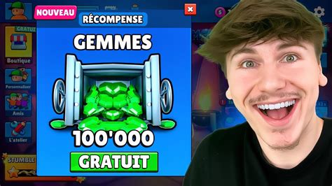 JE VOUS OFFRE 100000 GEMMES SUR STUMBLE GUYS YouTube