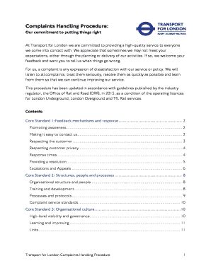 Fillable Online Complaints Handling Procedure Fax Email Print PdfFiller