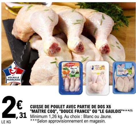 Promo Cuisses De Poulet Avec Partie De Dos X6 maître Coq douce