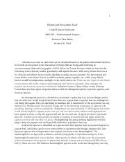 Biomes And Ecosystem Essay Docx 1 Biomes And Ecosystems Essay Grand