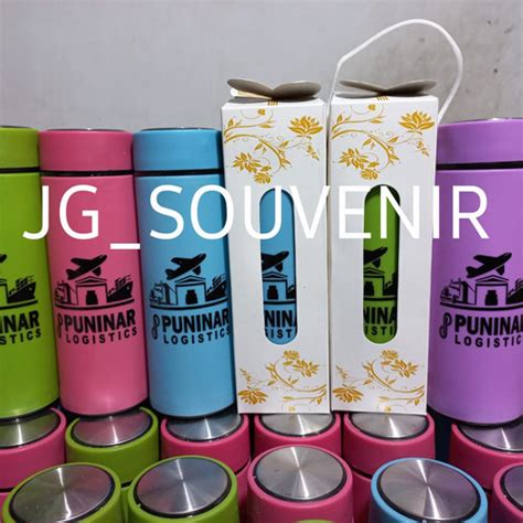 Jual BOTOL TUMBLER KACA WARNA 420ML CUSTOM NAMA KEMAS BOX SOUVENIR