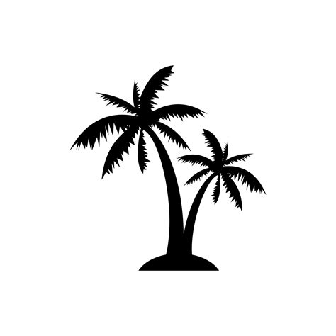 Logo Della Palma Sagoma Di Palma Vettore Icona Palma Segno Semplice