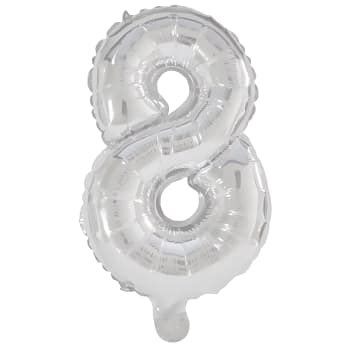 Folieballong Nr 8 Silver Handla mat online från din lokala ICA butik