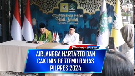 LIVE Ketum Golkar Airlangga Hartarto Bertemu Ketum PKB Cak Imin Bahas