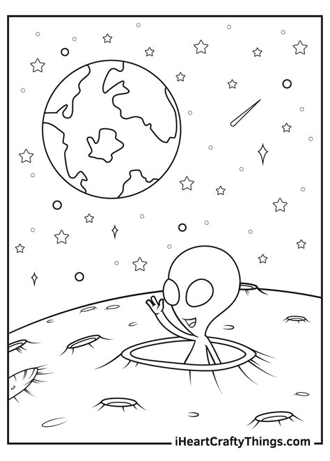 Alien Head Coloring Pages