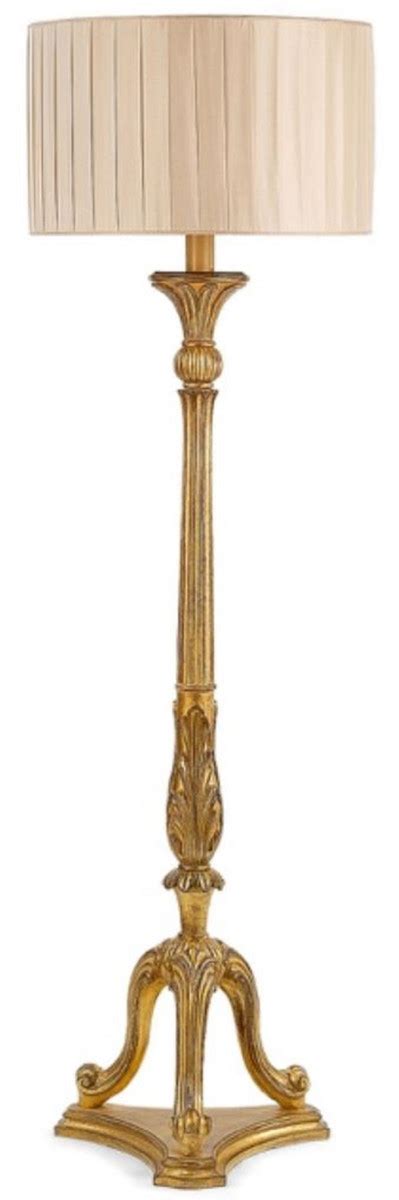 Casa Padrino Luxus Barock Stehleuchte Antik Gold Beige Ø 40 x H 142
