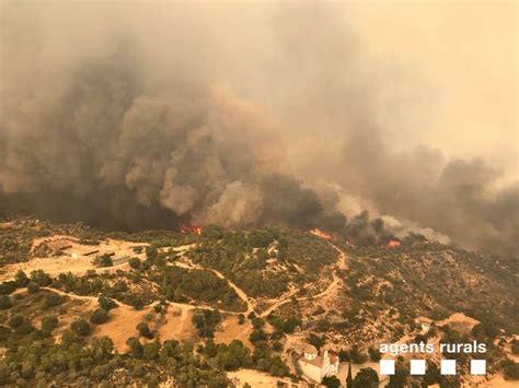 Incendio forestal Un incendio en Tarragona quema más de 5 500