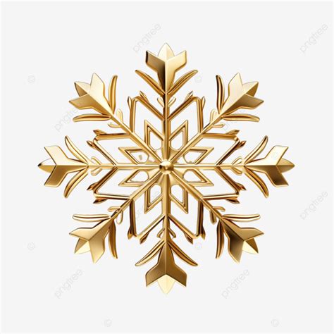 Gold Snowflakes Png 3d Image Snowflake Snow Background PNG