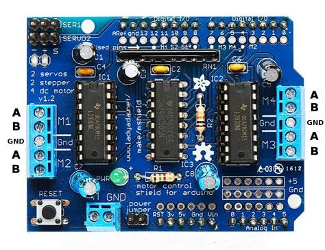 adafruit motor shield arduino code