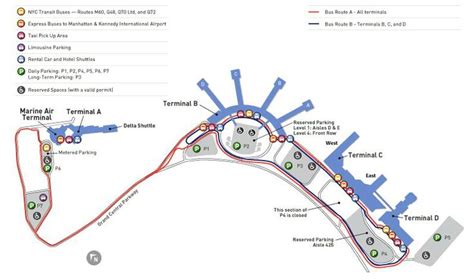 Map Of NYC Airport Transportation Terminal