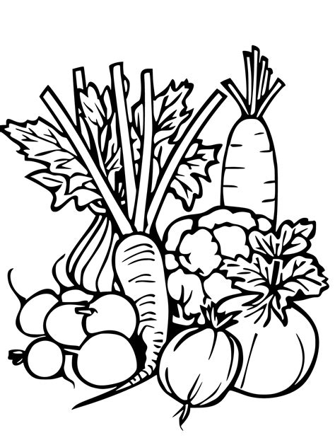 Coloriages De Légumes Pour Les Enfants 2023 GBcoloring
