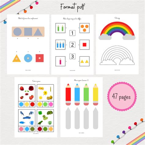 Mon livret dactivités FORMES ET COULEURS Mes petits livrets