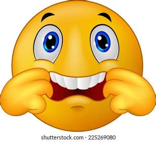 Emoji Emoticon Looking Aside Biting His Stock Vector Royalty Free