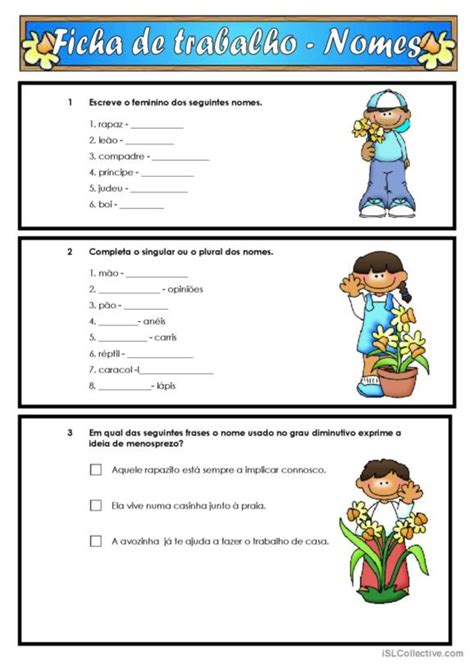 11 Nomes Português PLE apostilas pdf doc