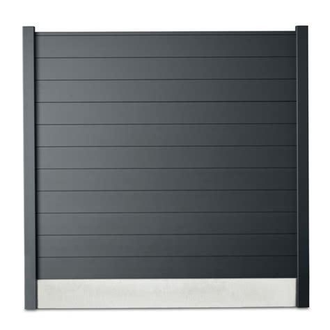 Pack clôture aluminium avec plaque de soubassement béton Gardenode