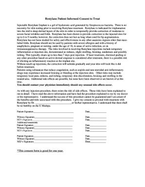 Restylane Consent Form Fill Online Printable Fillable Blank