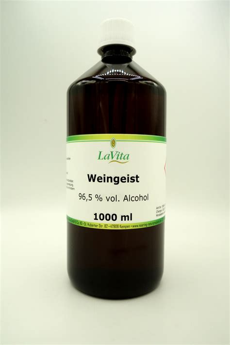 Weingeist 96 5 vol 100ml 1000ml Münchner Kräutergarten GmbH