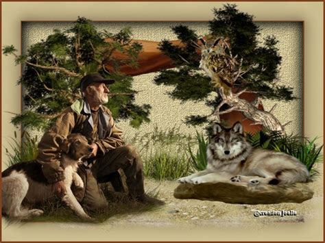 Poème sur toile le vieil homme et son chien le vieil homme et le