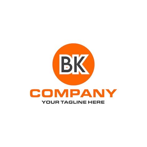 Premium Vector Bk Letter Rounded Shape Logo Design