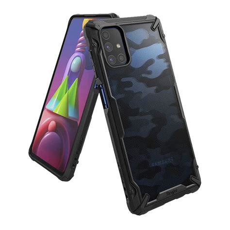 Funda Ringke Fusion X Grado Militar Camuflaje Color Negro Para Galaxy