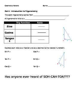 Trig Ratios Guided Notes Page By Degnan S Dynamic Math Stuff TPT